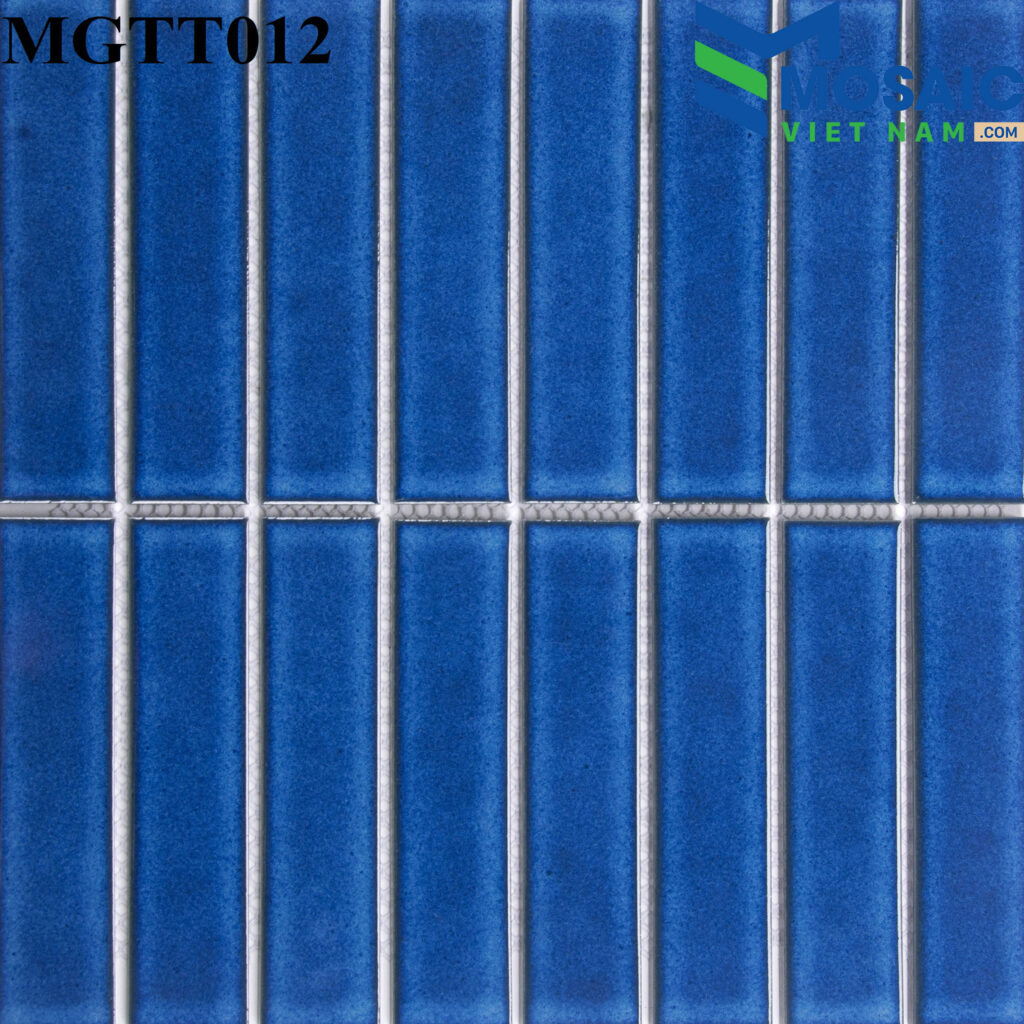 Gạch Mosaic Gốm thẻ xanh đốm bóng 32.5x145mm MGTT012