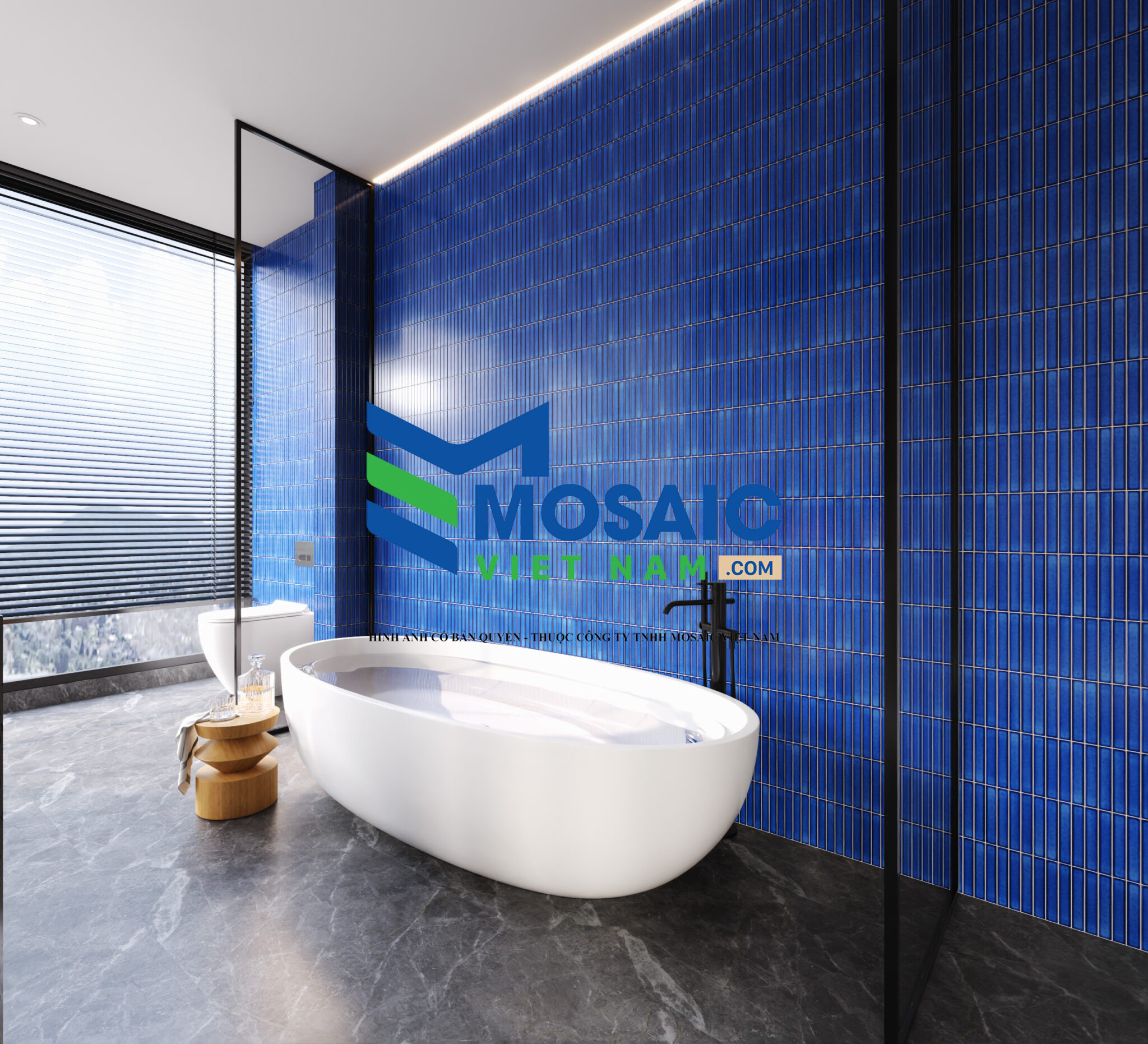 Gạch Mosaic Gốm thẻ Men Bóng 22.5x145mm MGTT046-1