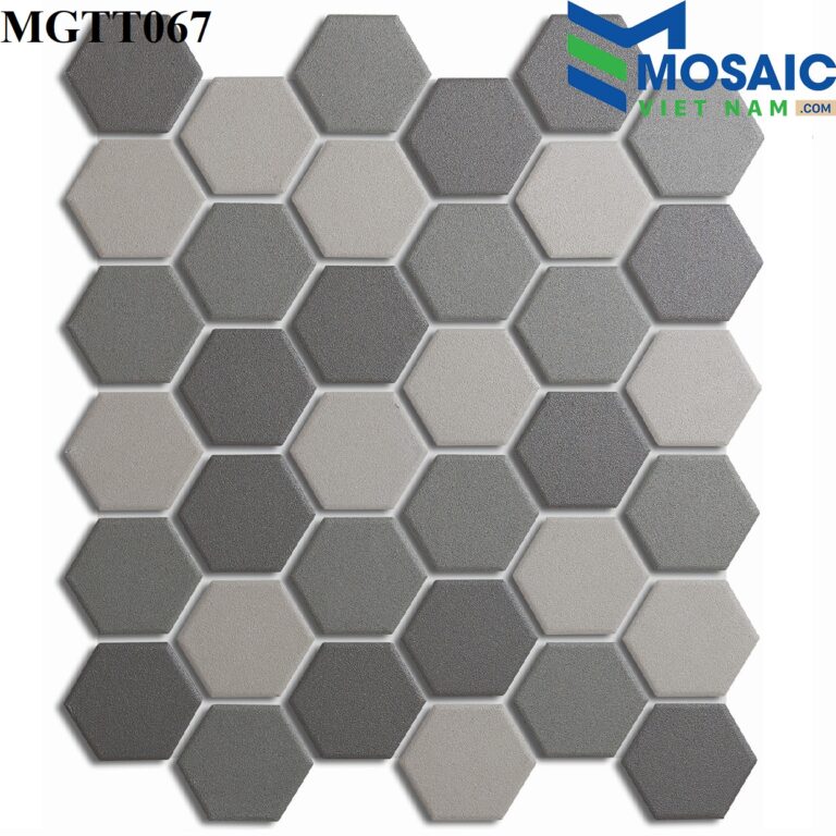 Gạch Mosaic Gốm sứ lục giác men bóng 53x6 MGTT067