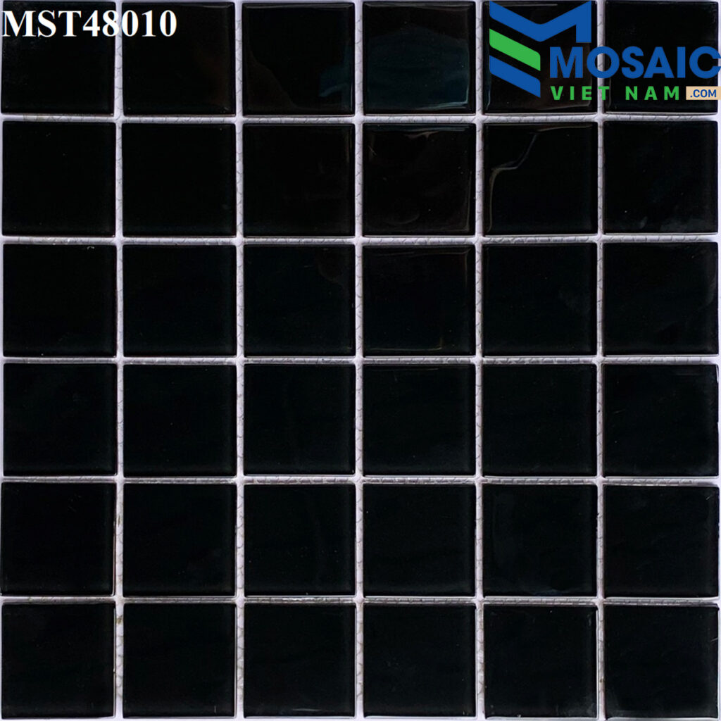 Gạch Mosaic Gốm men đốm 3 màu xanh trộn 48x48x6mm MG48-6